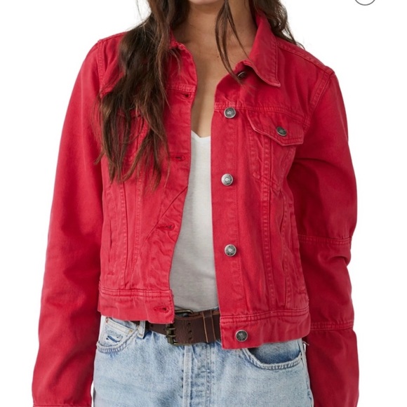 Free People | Jackets & Coats | Nwot Free People Rumors Denim Jacket In ...
